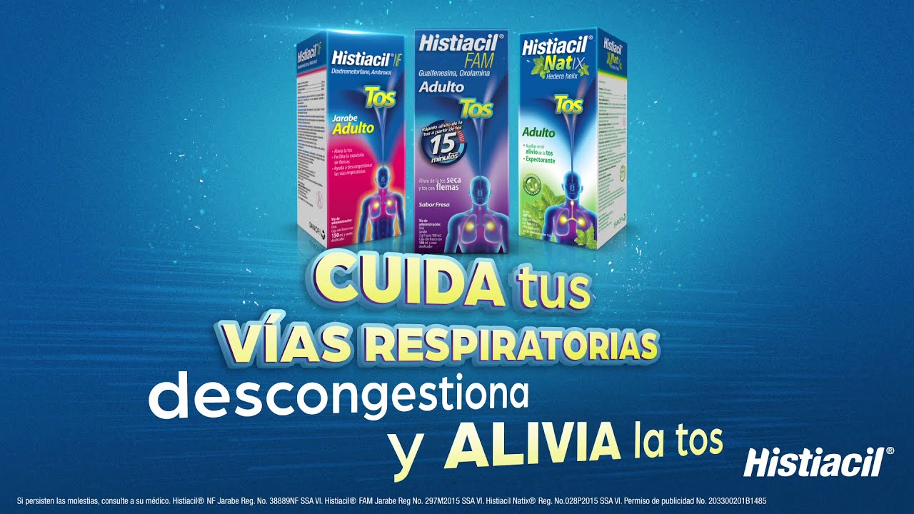 Cuida tus vías respiratorias y alivia la tos con Histiacil. - YouTube