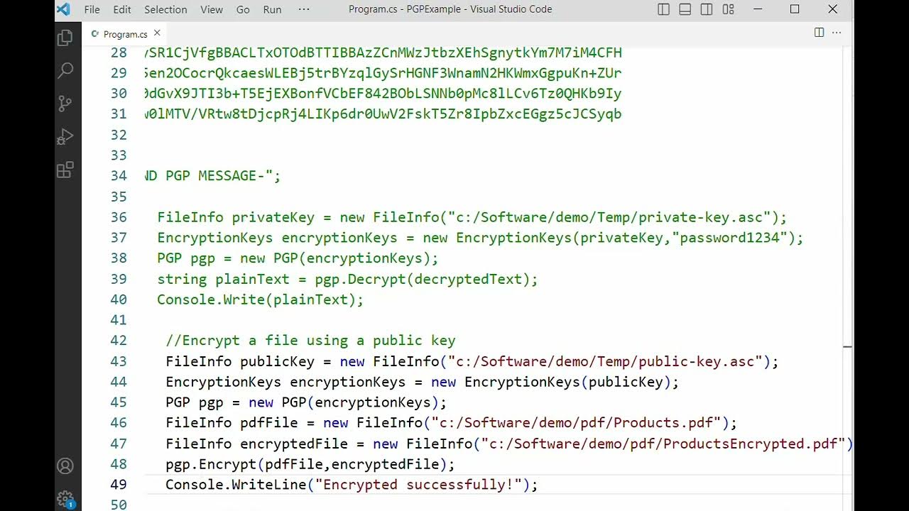 PGP Files Encryption and Decryption in C# | Example - YouTube
