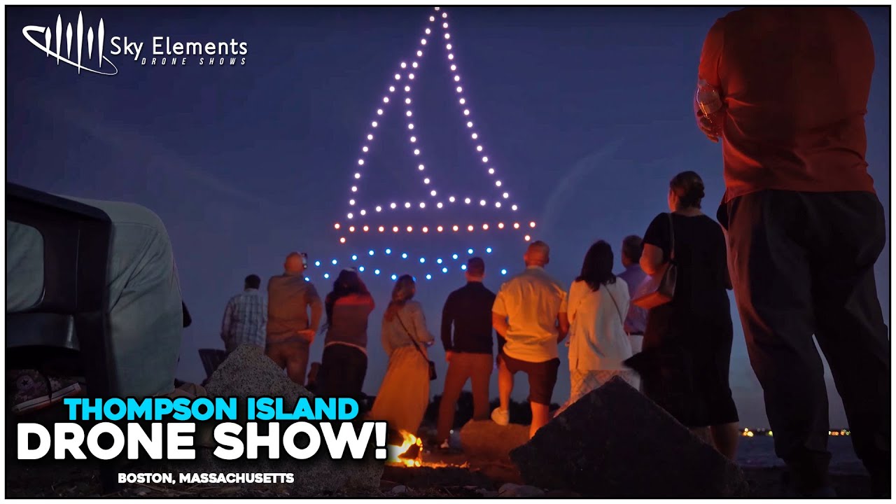 Thompson Island Private Drone Show | Boston, MA | Sky Elements Drones ...