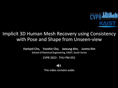 [CVPR 2023] Implicit 3D Human Mesh Recovery using Consistency with Pose and Shape from Unseen-view