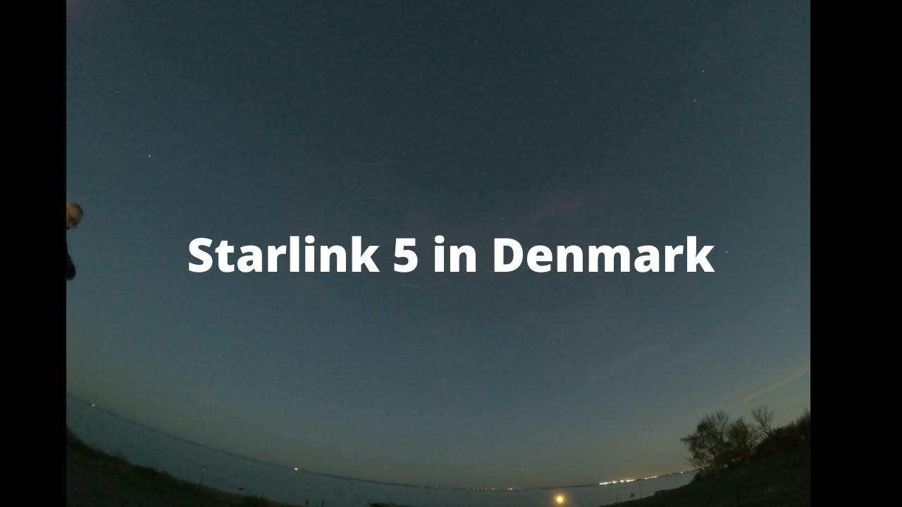 Starlink 5 passes over the sky in DK 🇩🇰 - YouTube