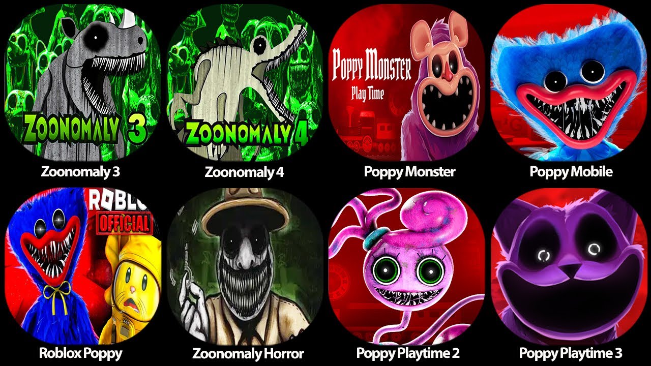 Poppy Playtime 2,Zoonomaly 3&4,Poppy Monster, Poppy Mobile, Roblox ...