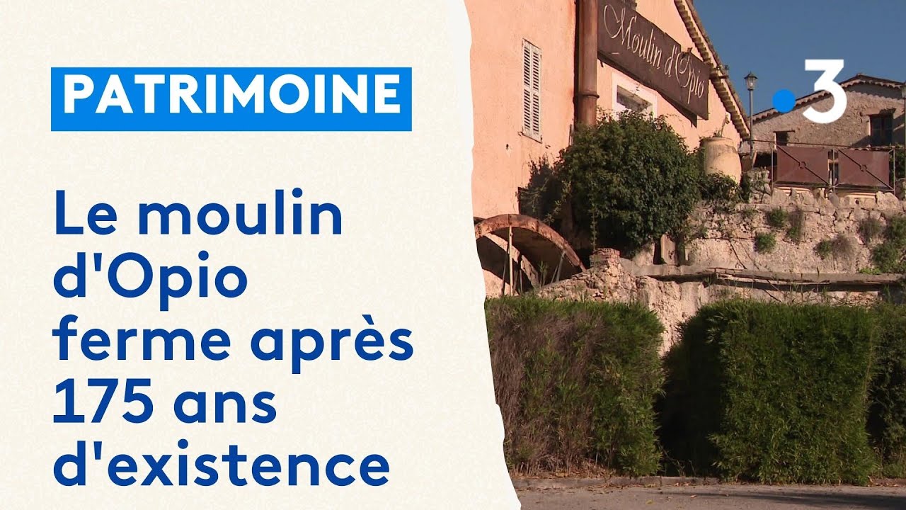 Le moulin d'Opio ferme ses portes après 175 ans d'existence - YouTube