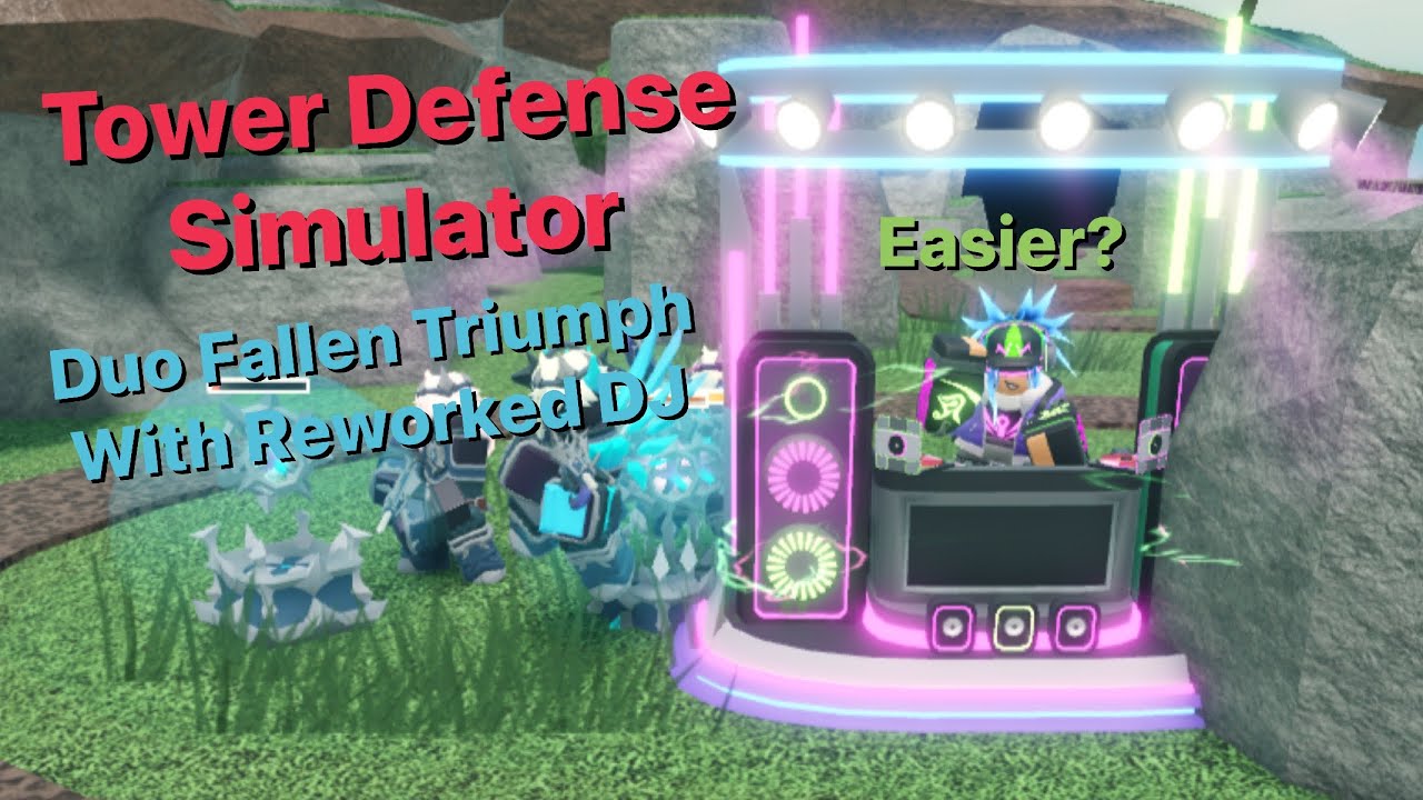 Duo Fallen Mode Triumph with Reworked DJ || Roblox Tower Defense ...