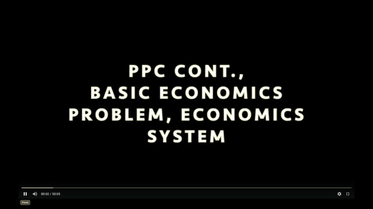PPC Cont., Basic Economics Problem & Economics System - YouTube
