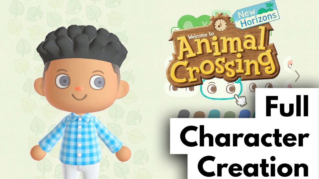 Animal Crossing New Horizons Full Character Creation |NO COMMENTARY ...