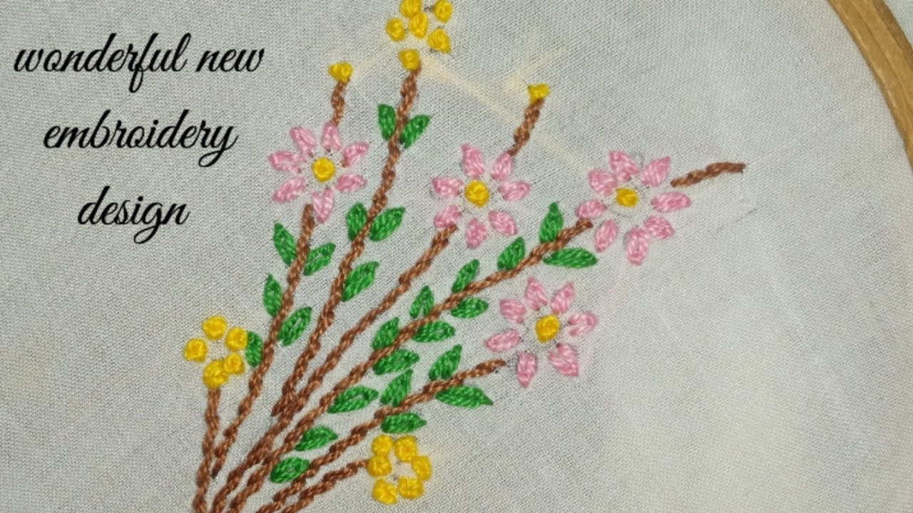 Wonderful New Embroidery design (Flowers) by Discover Embroidery - YouTube