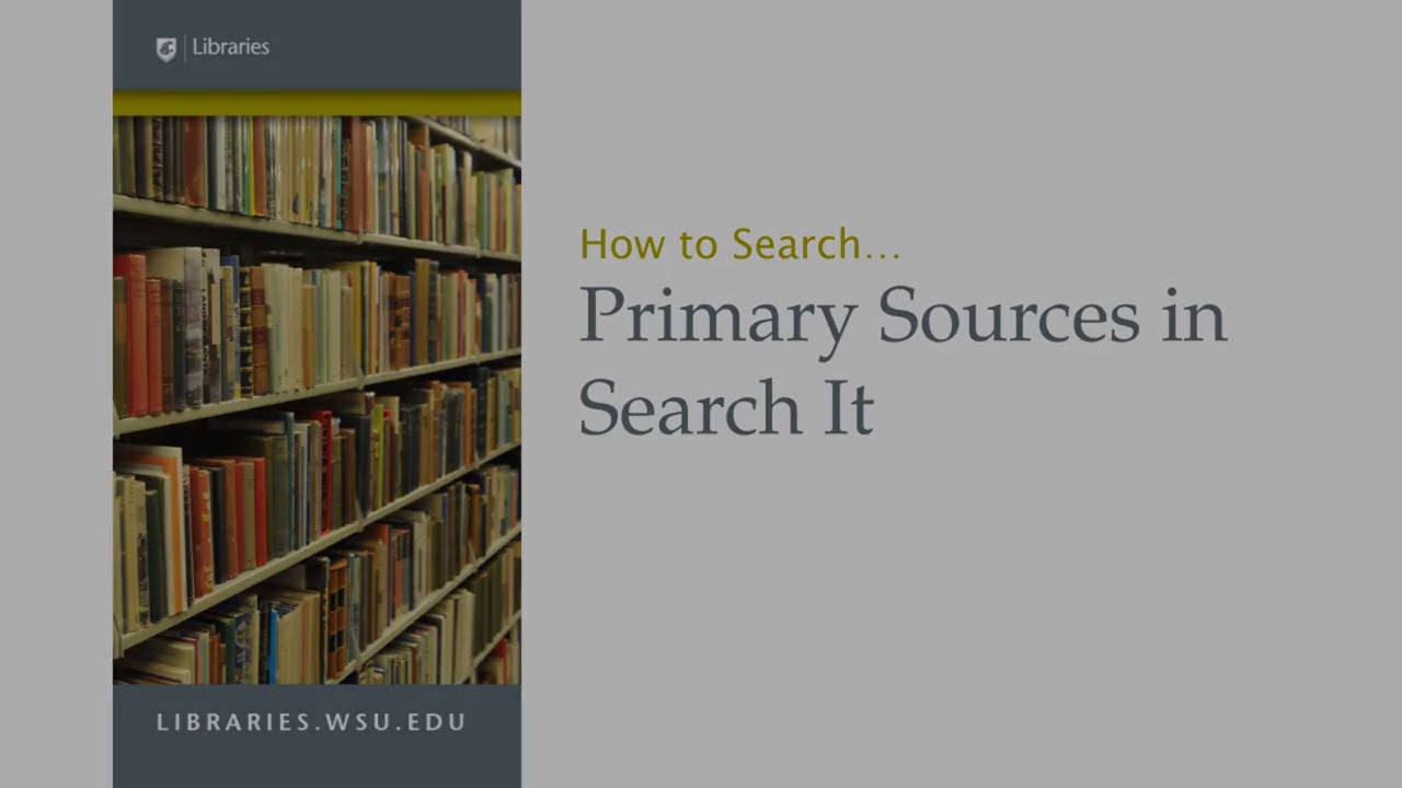 How To Find Primary Sources In Search It YouTube How To Find Primary Sources In Search It YouTube