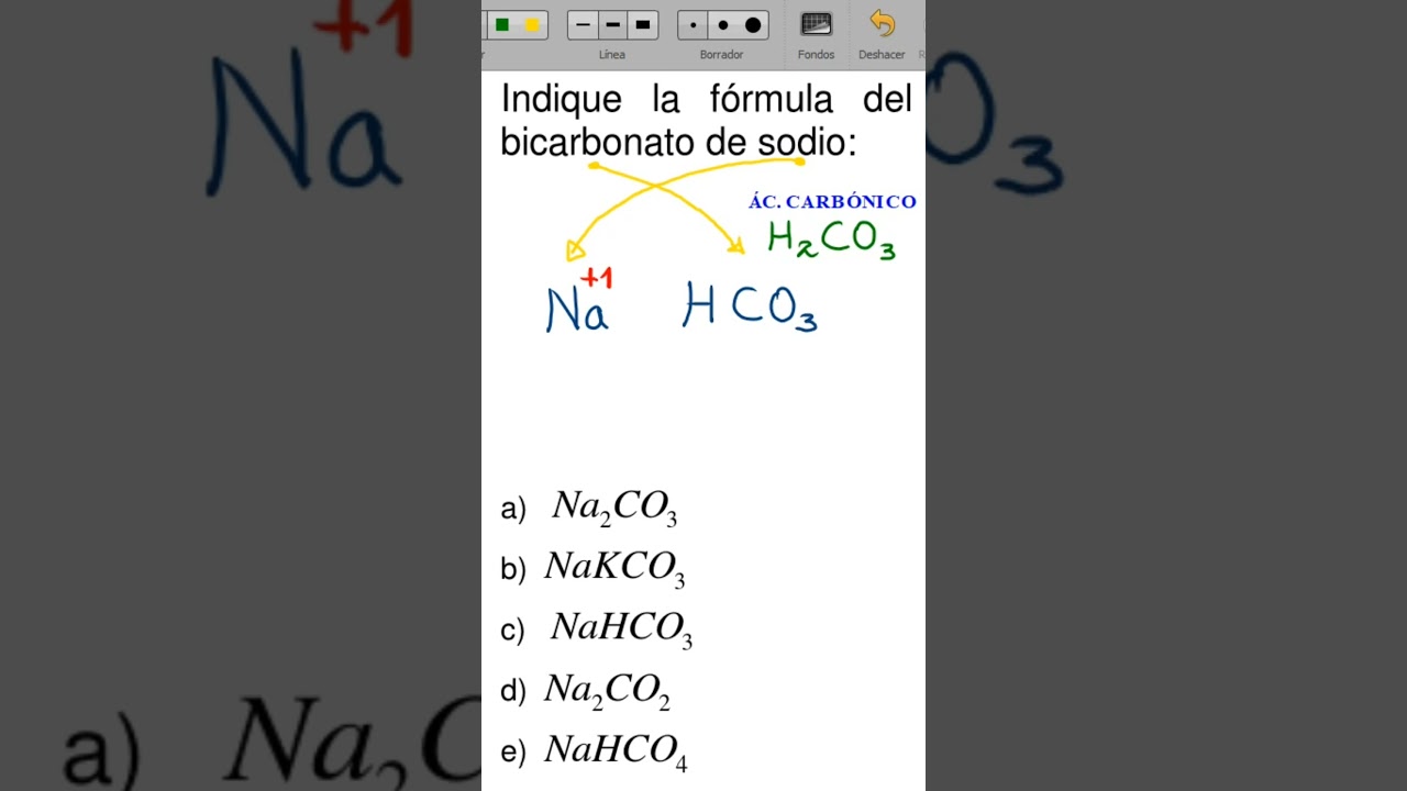 Bicarbonato De Sodio Formula