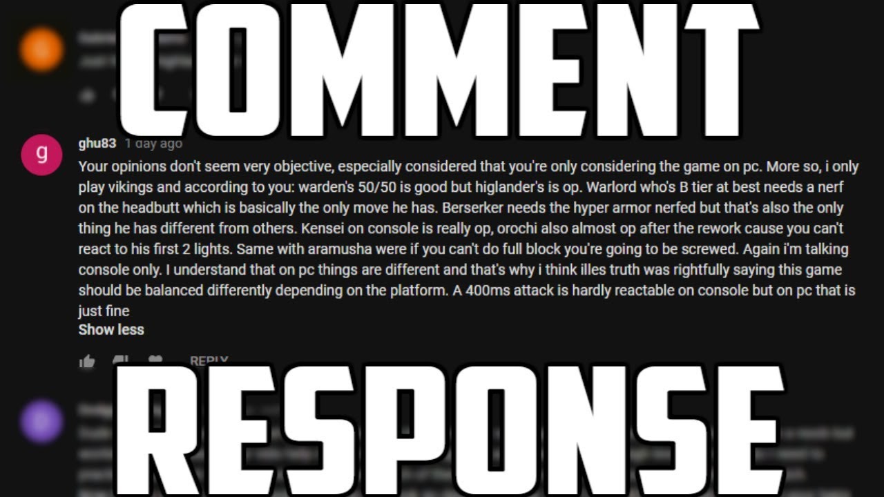 My Opinion On Every Character COMMENT RESPONSE YouTube my-opinion-on-every-character-comment-response-youtube