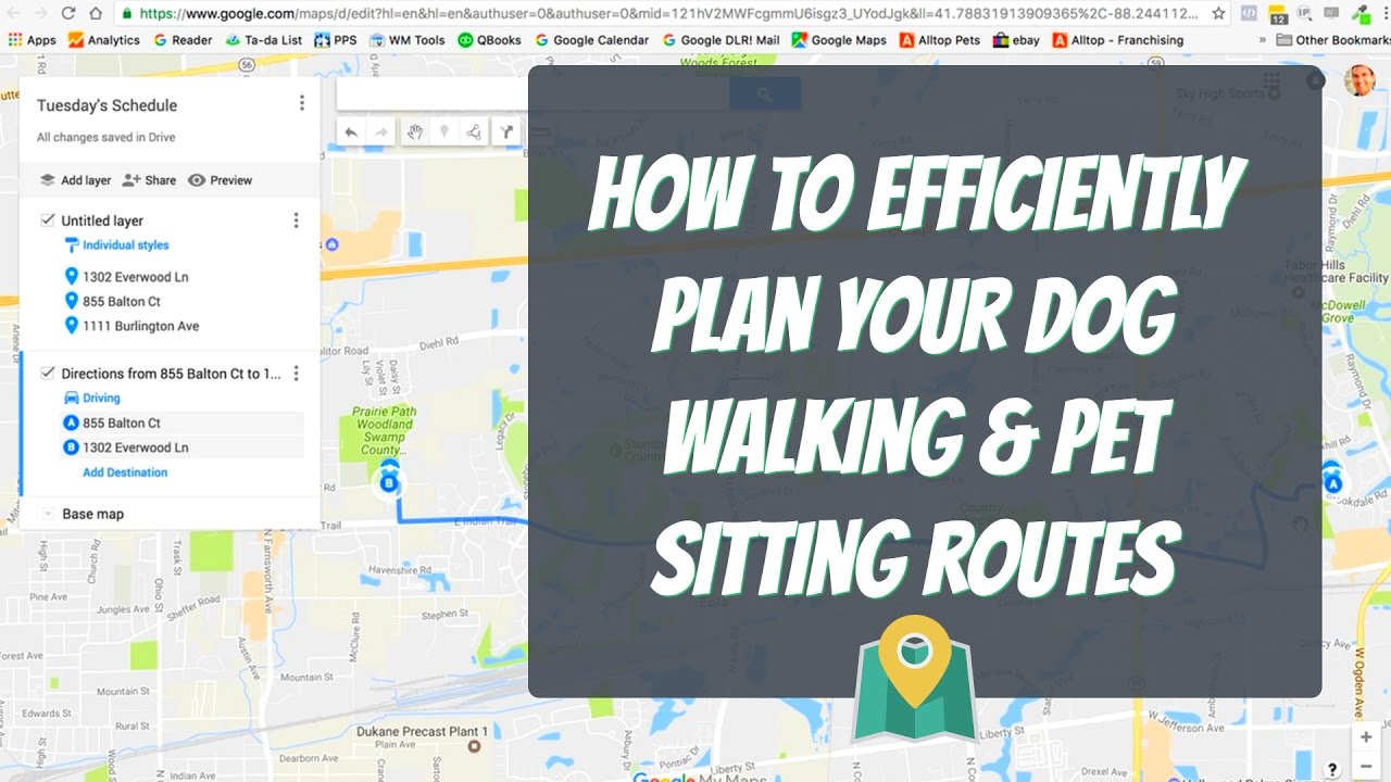 How To Route Your Dog Walking & Pet Sitting Visits - YouTube