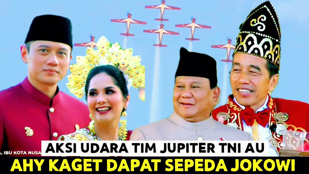 Dibuka Aksi Tim Jupiter TNI AU ! JOKOWI PRABOWO Ketawa AHY Dpt Sepeda ! GIBRAN SELVI Tampil ...
