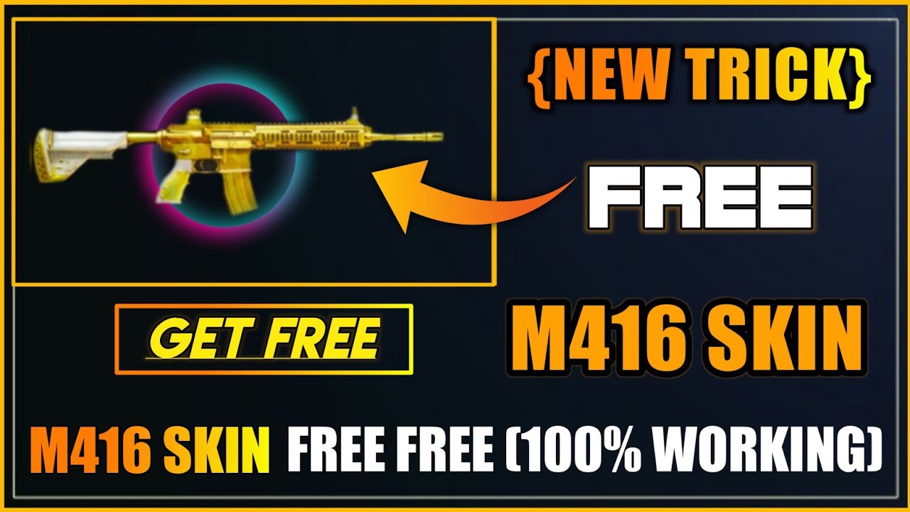 HOW TO GET FREE GOLD M416 SKIN IN PUBG | FREE PUBG GOLDEN M416 SKIN ...