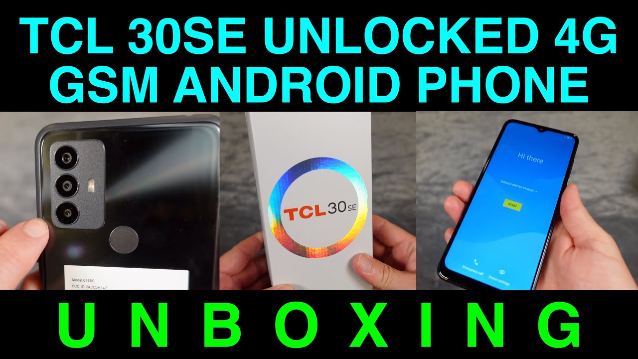 Unboxing TCL 30SE Unlocked 4G LTE GSM Affordable Phone HD Screen Large ...