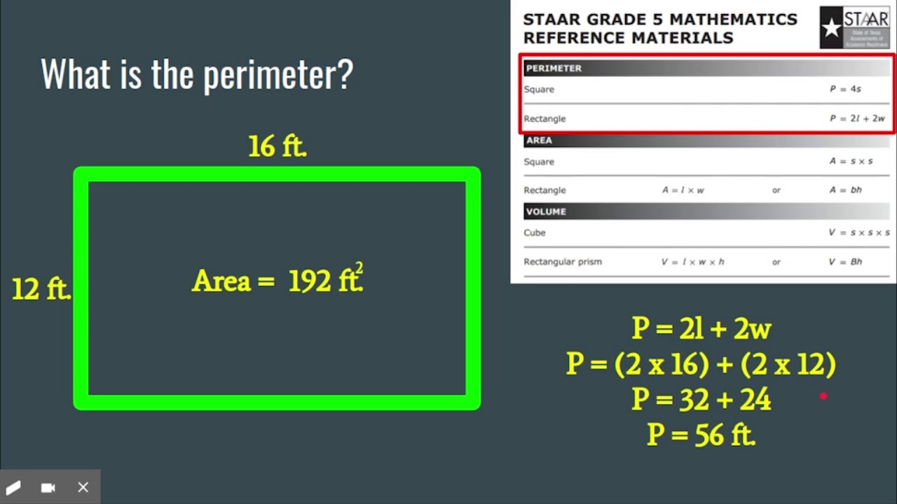 Distant Learning Video 3 Area and Perimeter - YouTube