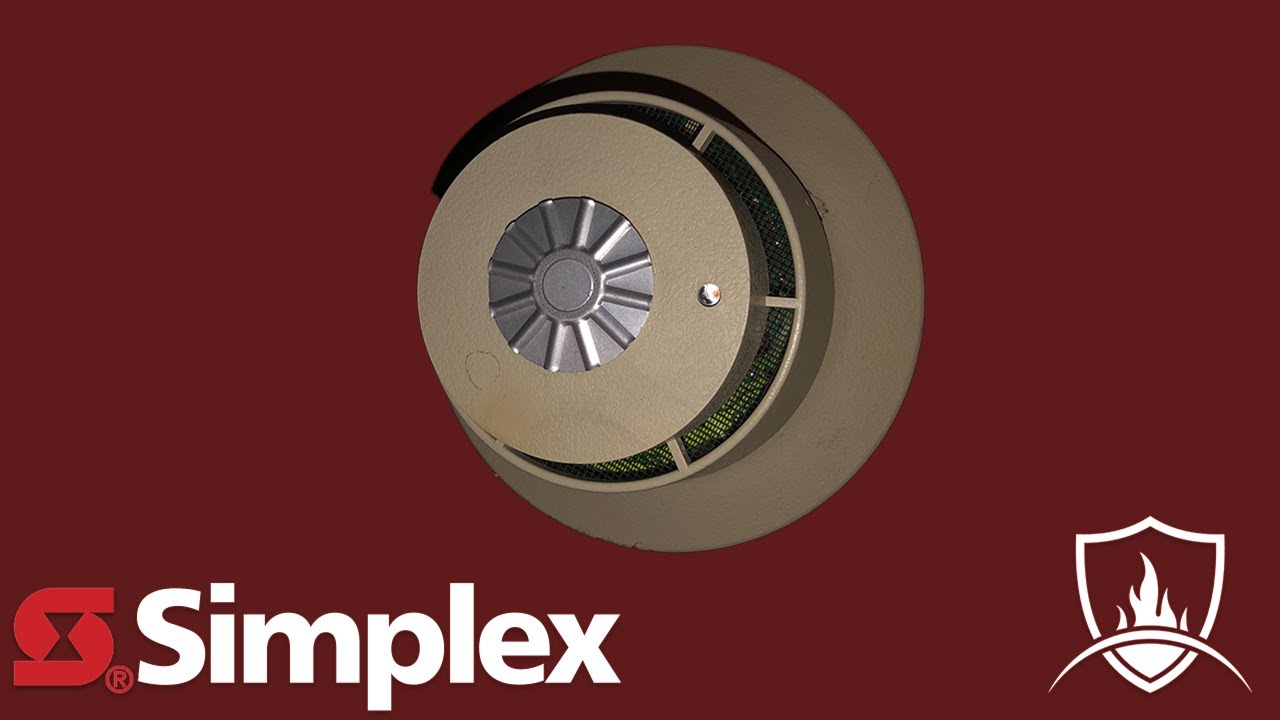 Simplex 2098-9604 Smoke & Heat Detector Fire Alarm Test - YouTube