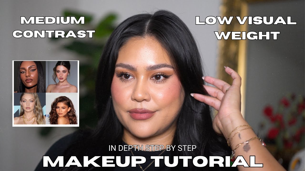 In Depth Makeup Tutorial | Medium Contrast + Low Visual Weight Makeup ...