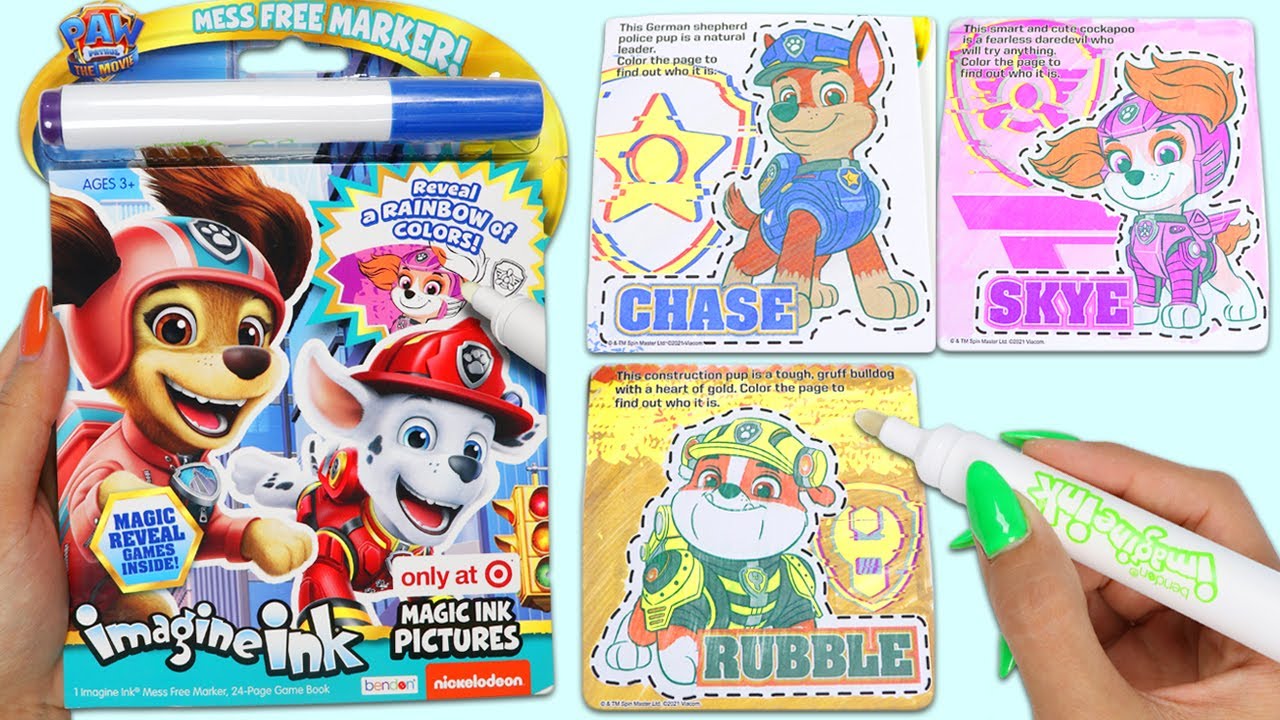 Nick Jr Paw Patrol Imagine Ink Coloring Book with Magic Invisible Ink ...