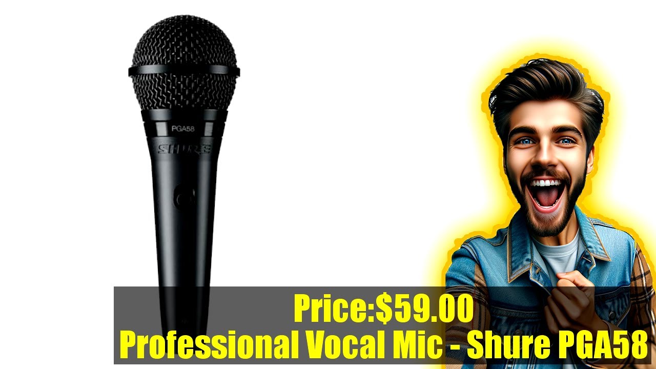Buy Shure PGA58 Dynamic Microphone - Handheld Mic for Vocals with ...