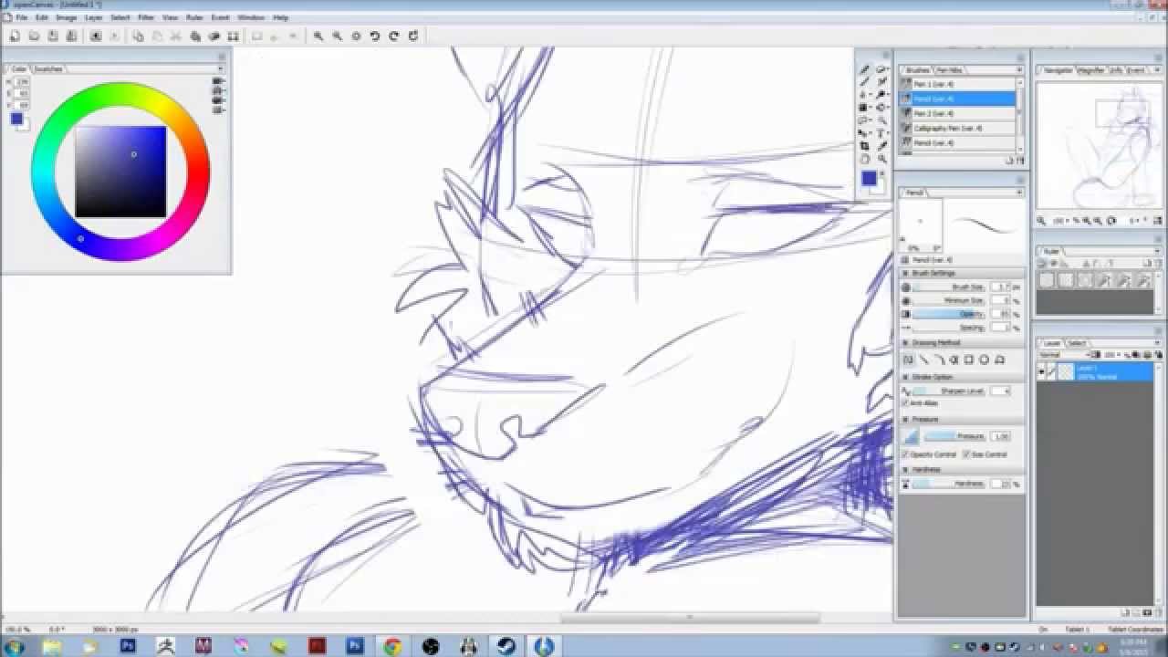 HuntingU's Speedy Basic Furry Sketch! - YouTube