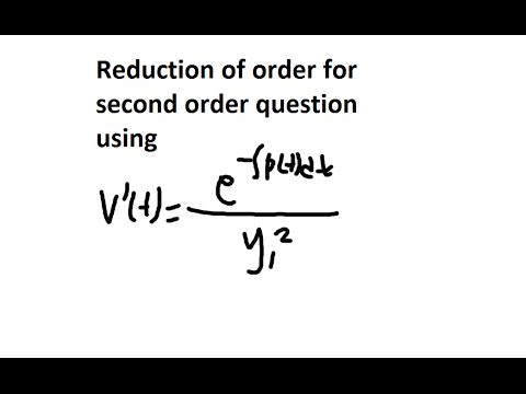 Reduction of Order question - YouTube