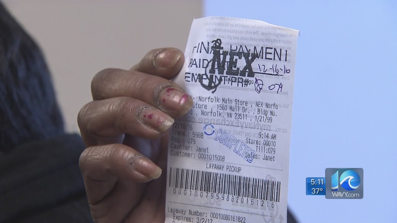 Group pays off layaway balances at Norfolk Navy Exchange - YouTube