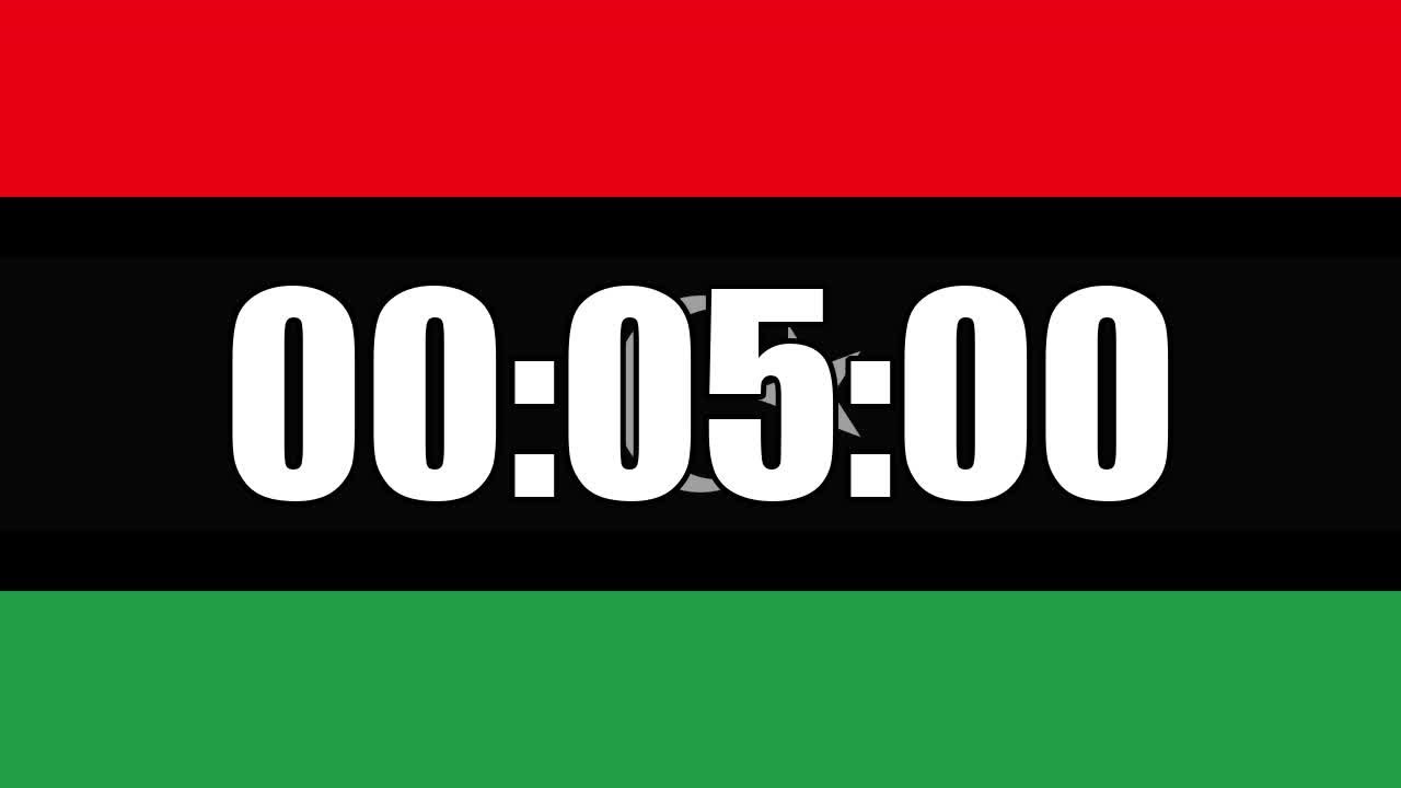 5 Minute Countdown Timer Curated on Libyan Arab Jamahiriya Flag Ultra ...
