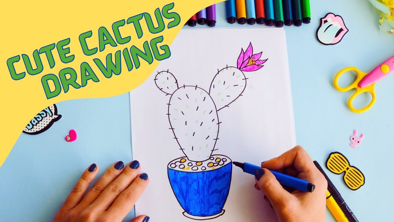 Cactus Drawing Tutorial: An Easy Way to Draw a Cactus 🌵 - YouTube
