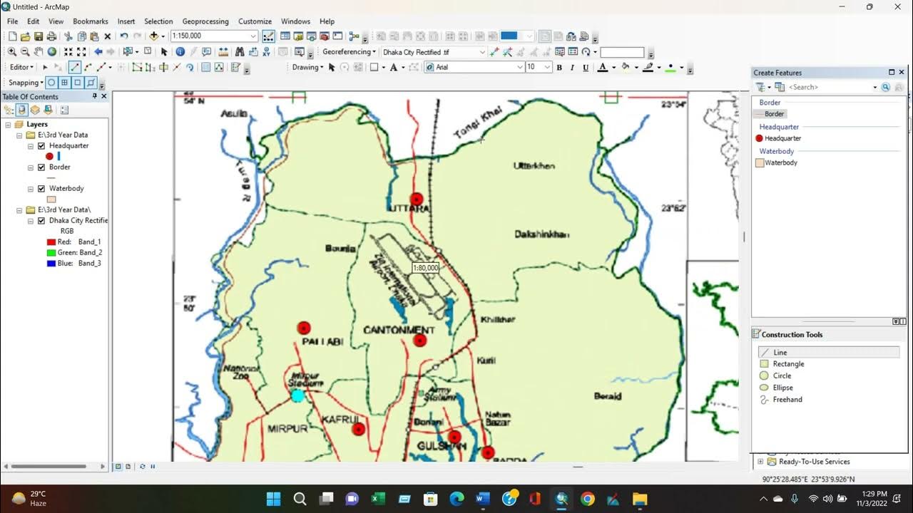 Map Digitizing 02 (Using Shape File) - YouTube