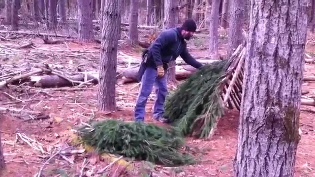 Bushcraft shelter: A-Frame - YouTube