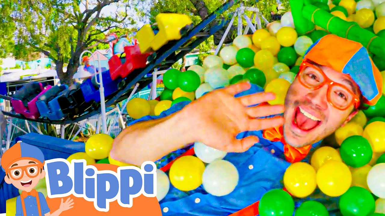 Ball Pits and Rollercoster Adventure with Blippi! | Games, Toys, Rides ...