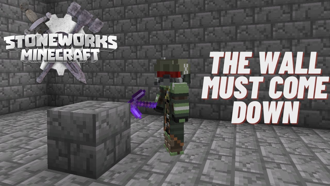 The Wall Must Come DOWN! Minecraft Stoneworks w/RedFireRex - YouTube