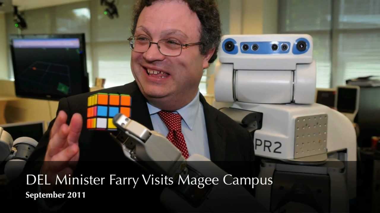 Minister Farry Visits Magee - YouTube