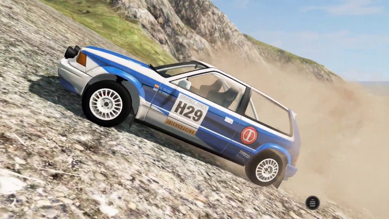 BeamNG Drive - Ibishu Covet Rally Version Hill Climb Attempt - YouTube
