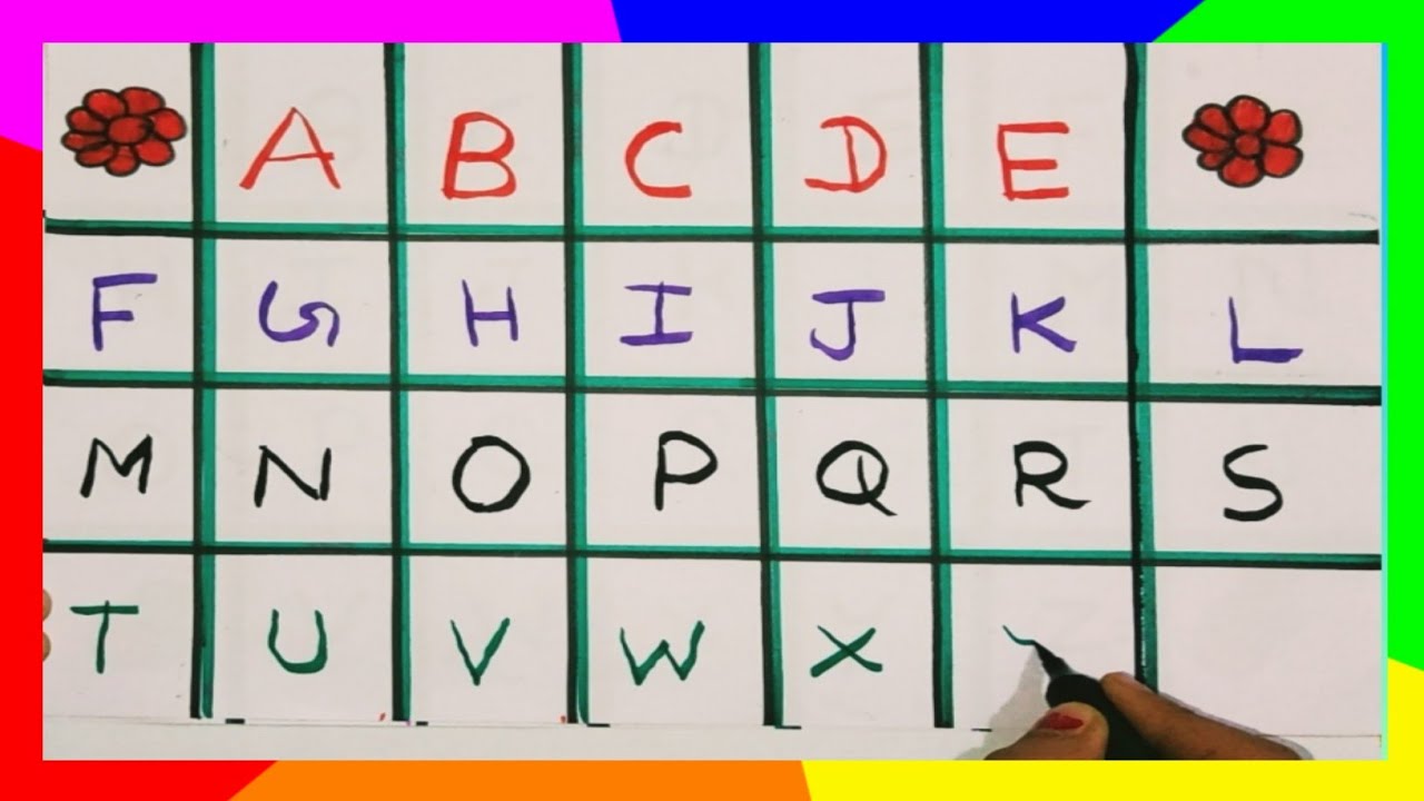 abcd in English | a to z english alphabets abcd | a for apple b for ...