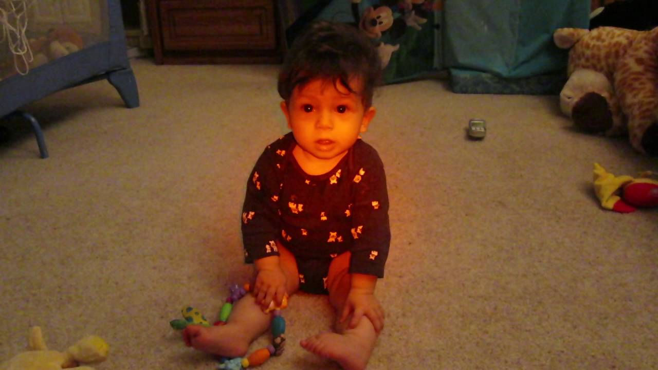 9 mo old Joshua laughing - YouTube