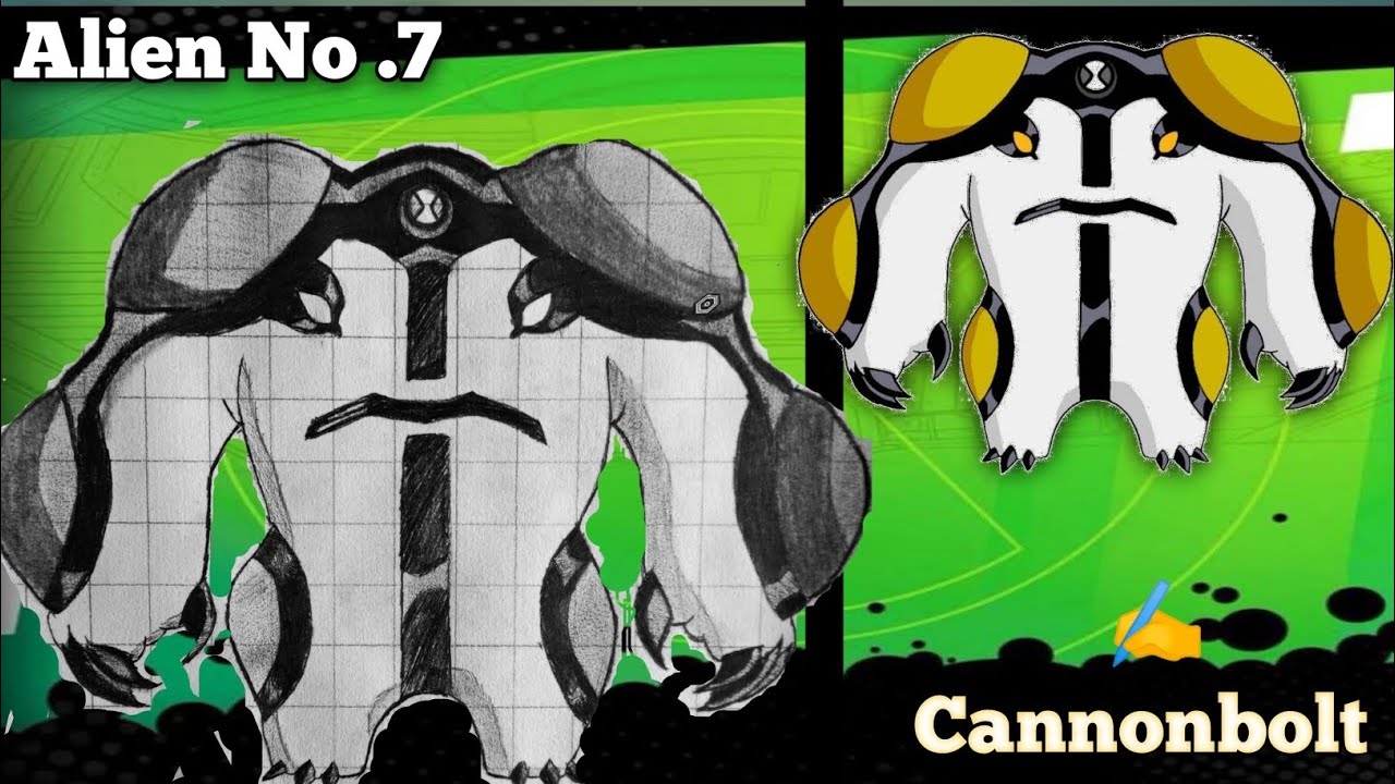 How to draw cannonbolt on Ben 10 series||#new drawing #easy outline ...