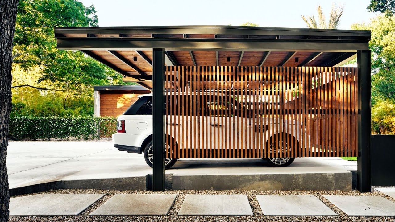 MODERN FRONT YARD CARPORT DESIGN IDEAS | HOW TO BUILD CONTEMPORARY CAR ...