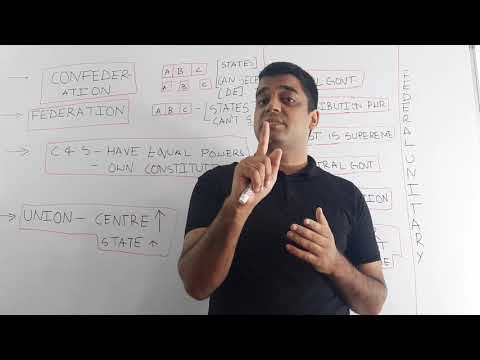 DIFFERENCE BETWEEN CONFEDERATION, FEDERATION AND UNION. LECTURE-1 - YouTube