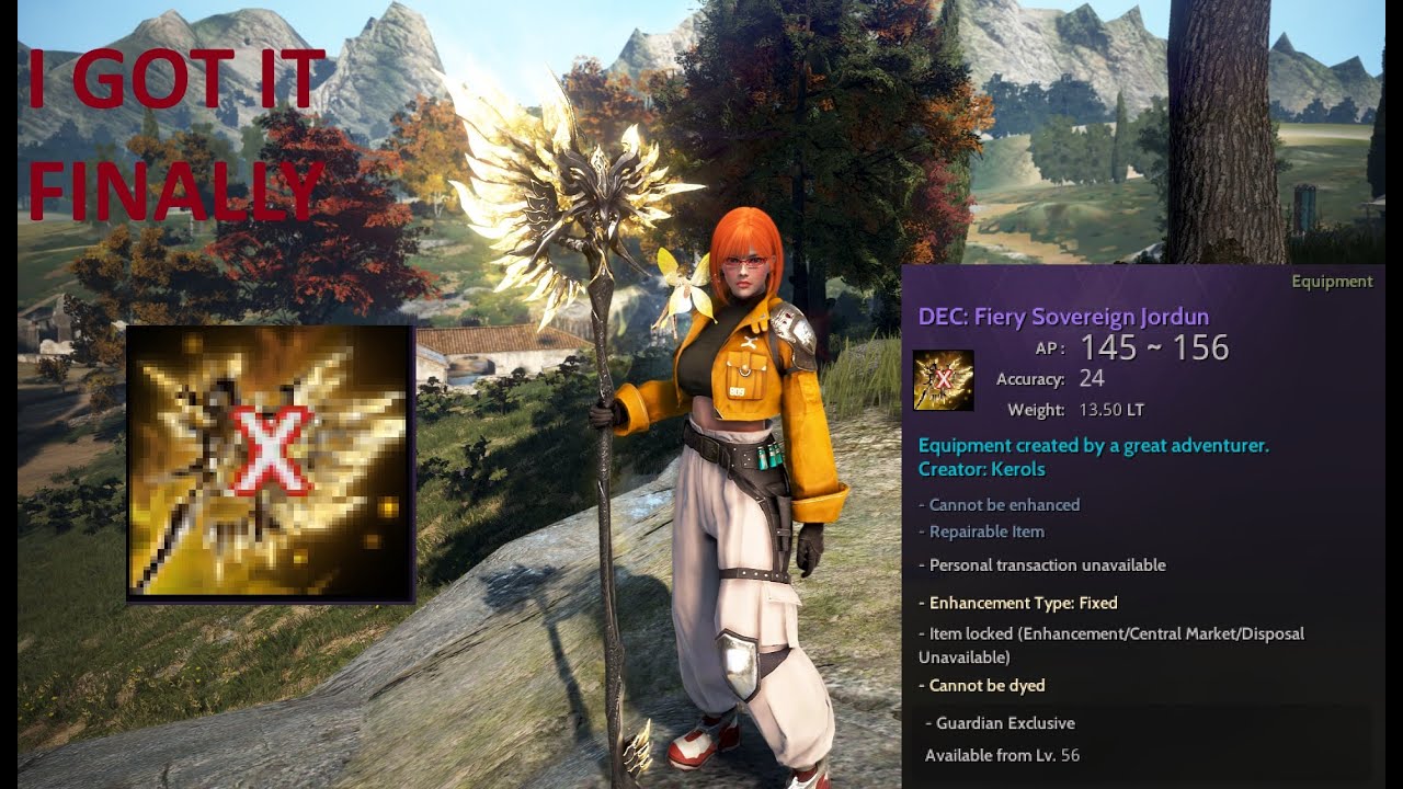 #bdo DEC: X sovereign weapon I FINALLY GOT IT - YouTube