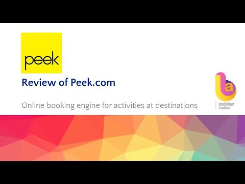 Review of Peek.com, Online booking engine for activities at ...
