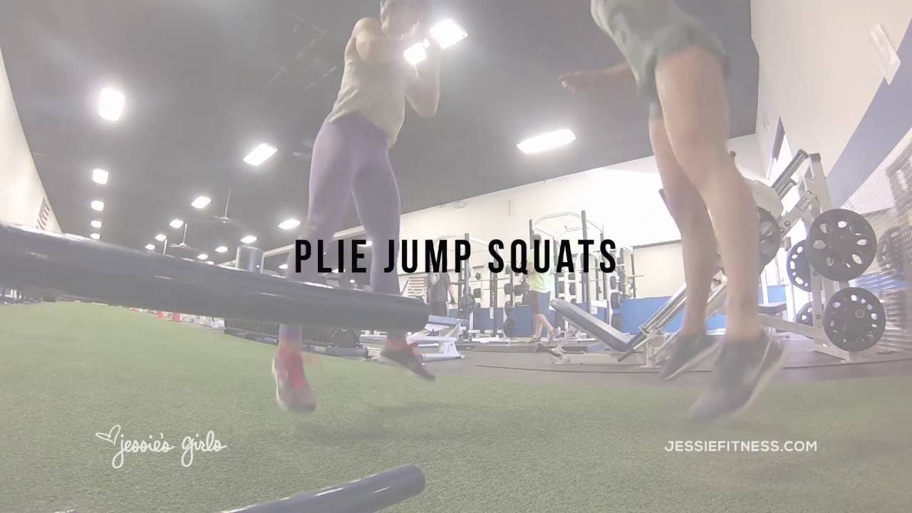 Jessie's Girls Training Programs: Plié Jump Squats - YouTube