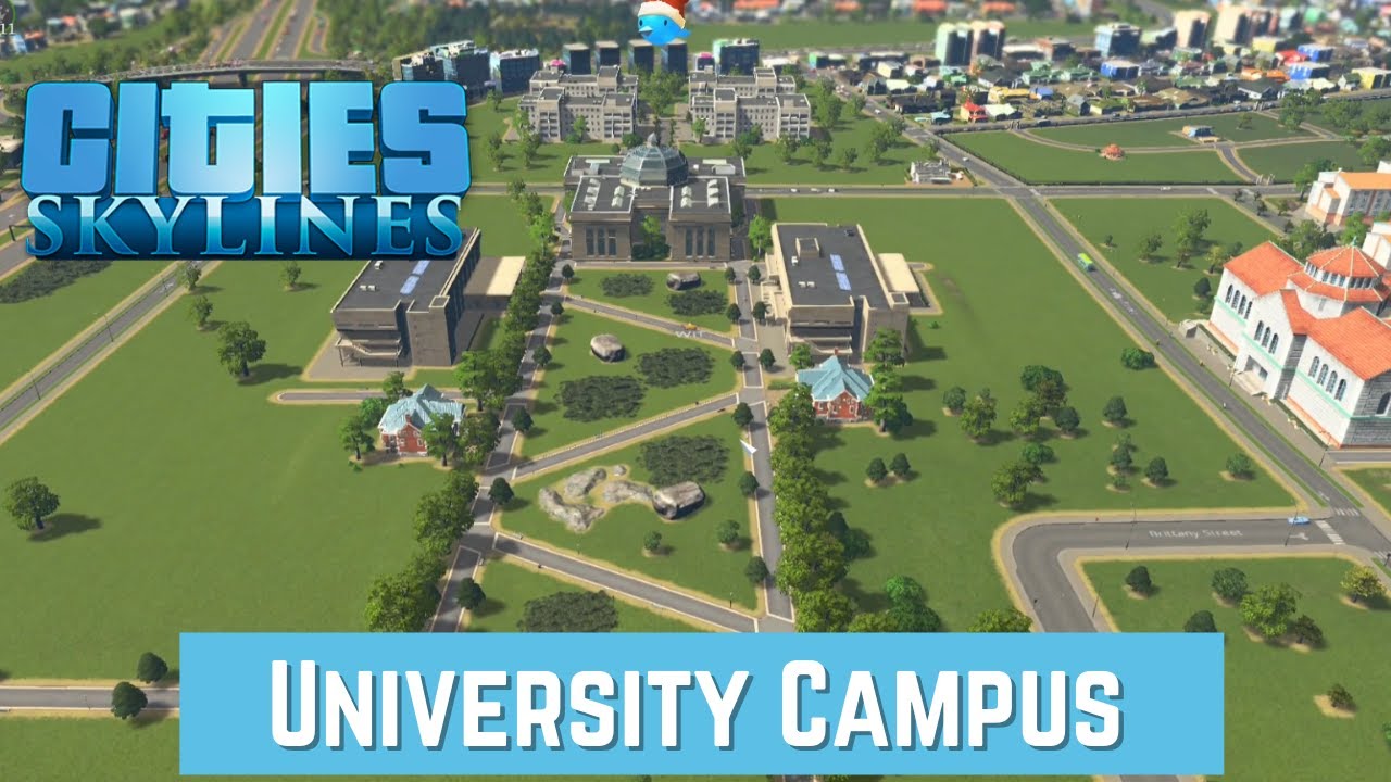 How to Design a Campus Area | Cities: Skylines | Windfield Episode 7 ...