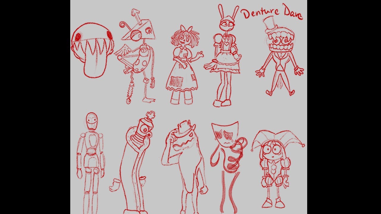 Inking TADC Characters | The Amazing Digital Circus - YouTube
