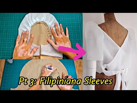 🧵 Pt 3 Making the Terno Sleeves × Making My US 🇺🇸 based Client # ...