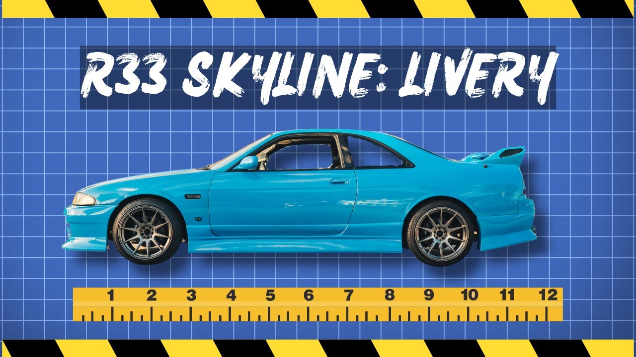 R33 Skyline Build: Measuring the Car for Livery Install! - YouTube