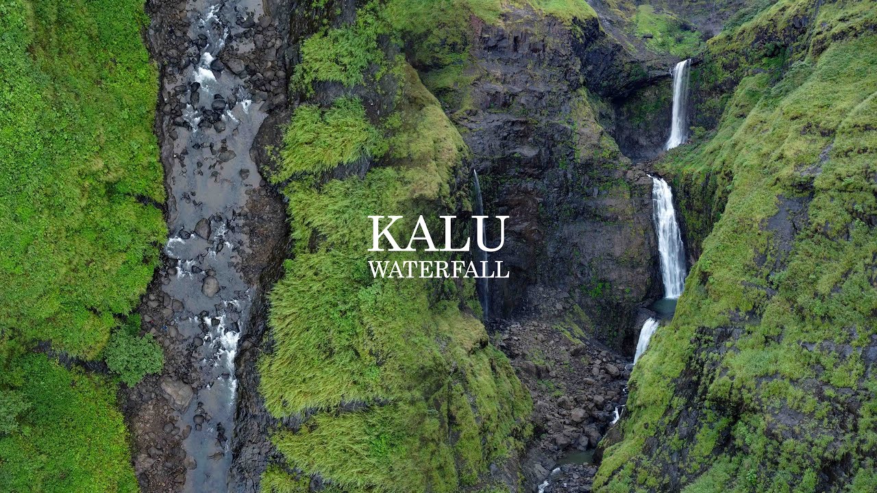 Kalu Waterfall in God's Valley Maharashtra 🇮🇳 - by drone [4K] - YouTube