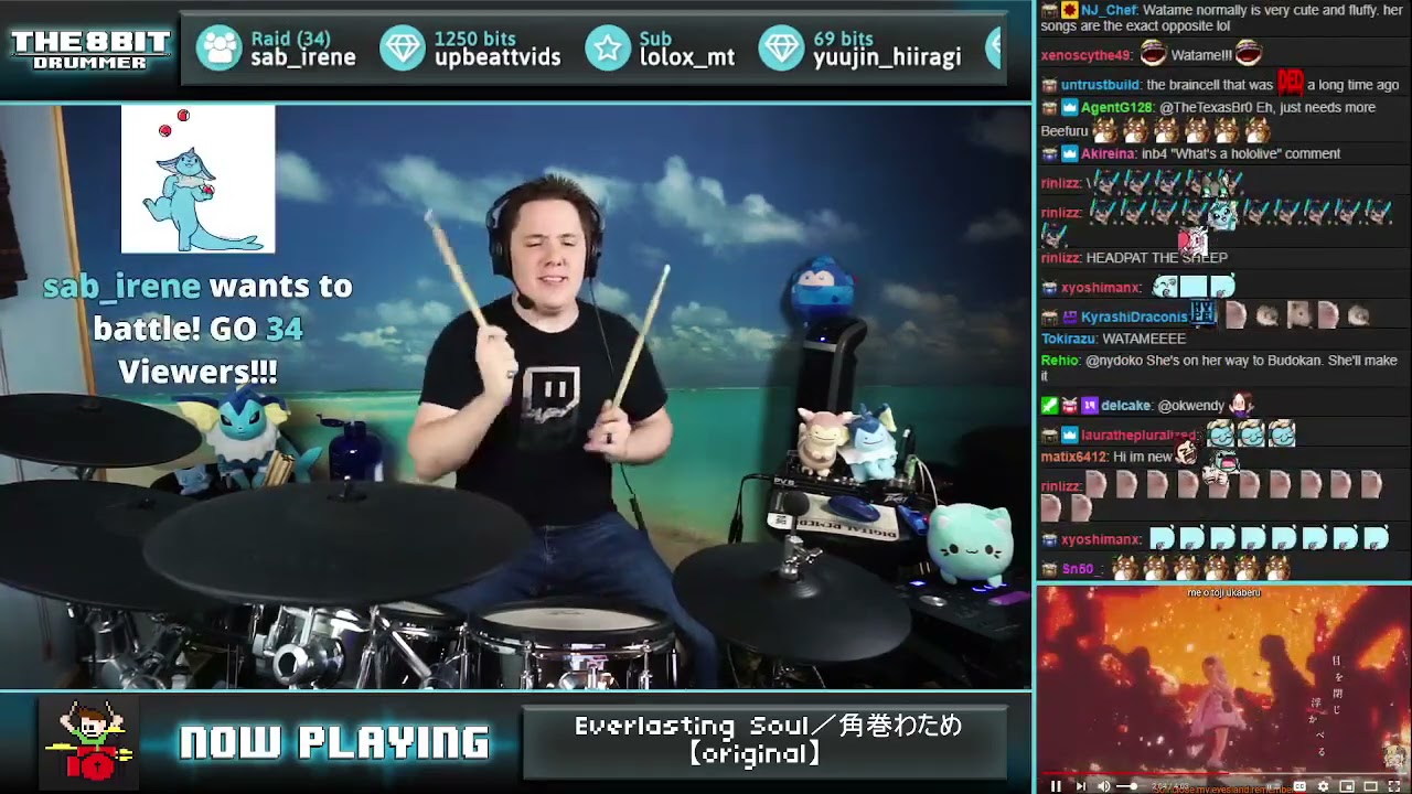 The8BitDrummer // Tsunomaki Watame - Everlasting Soul - YouTube