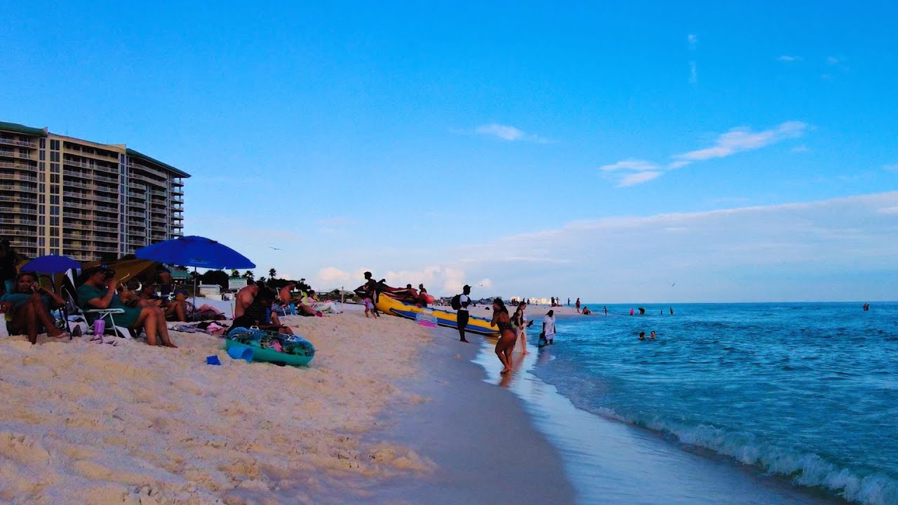 Destin Beach Walk, Relaxing Ocean Sounds | Florida 4K - YouTube