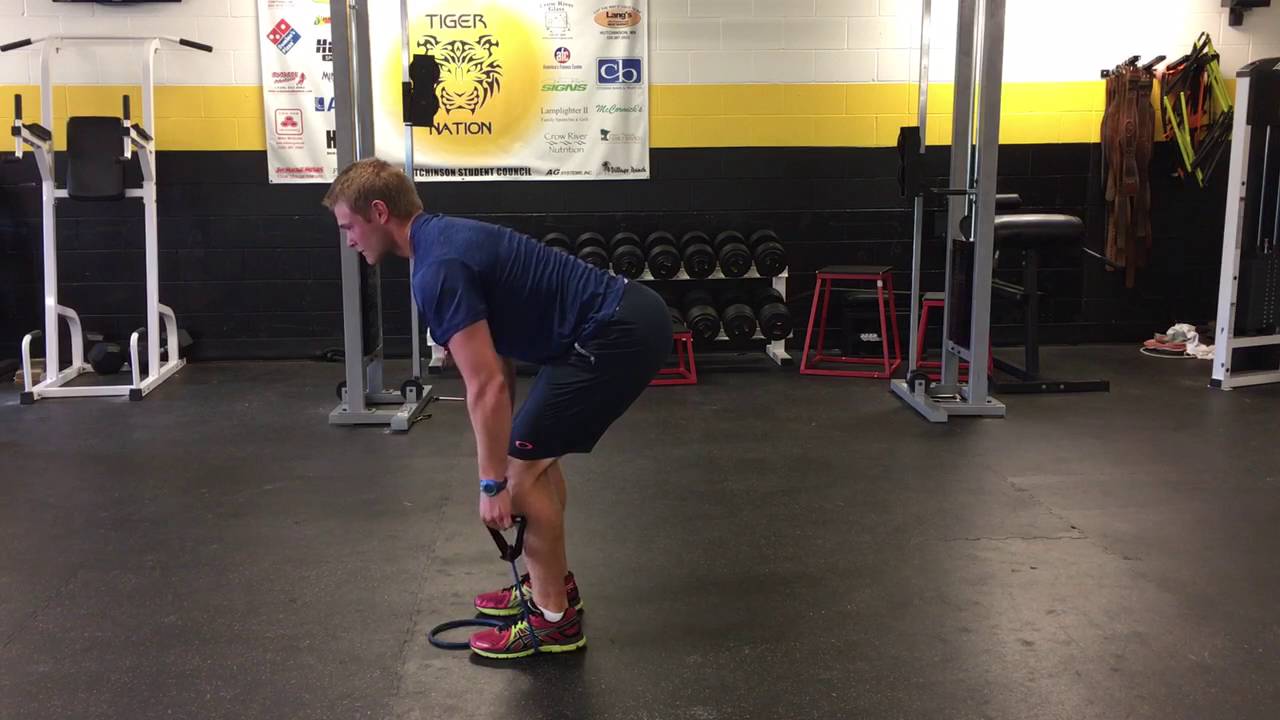 Resistance Band Bent Over Row - YouTube